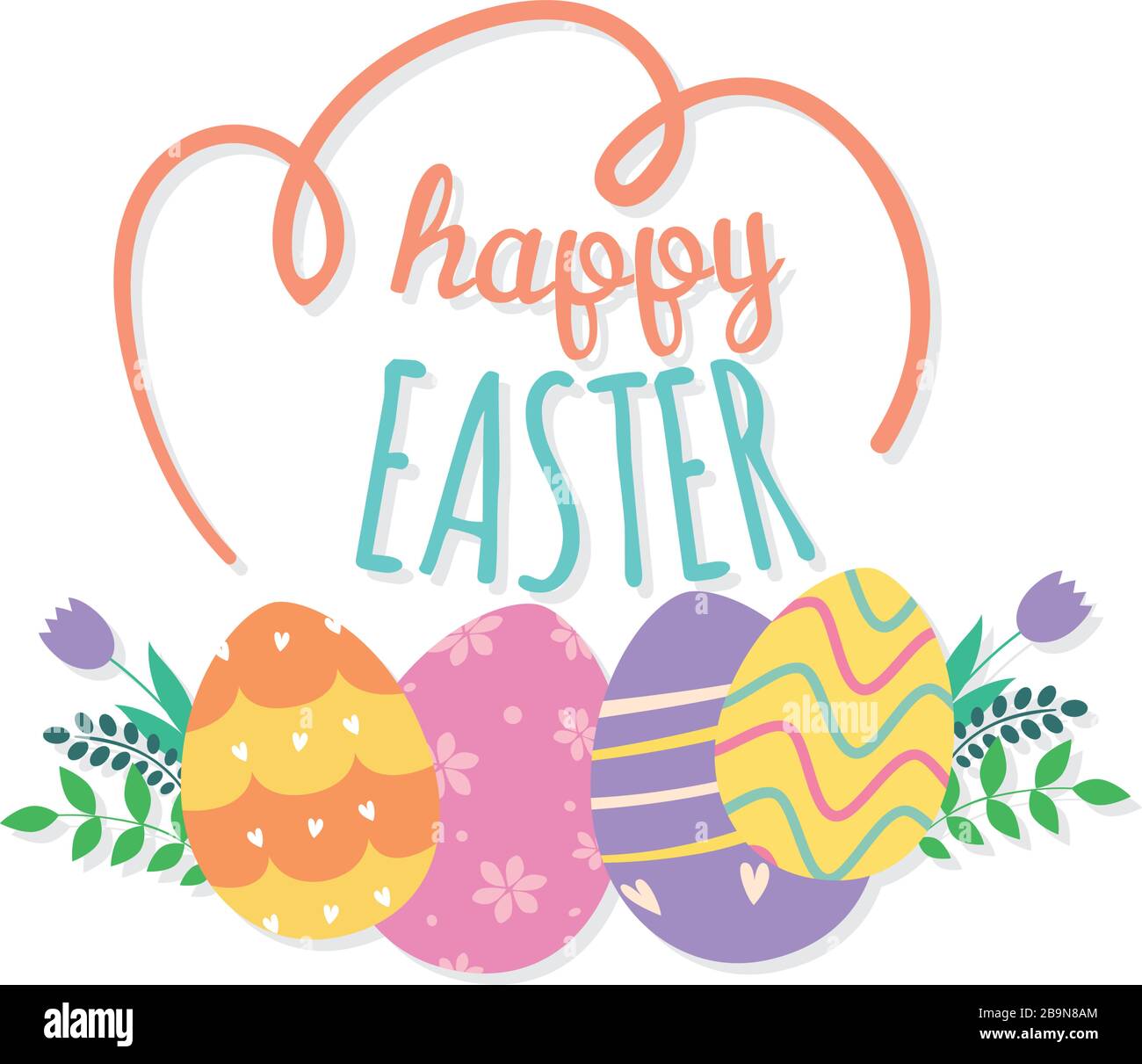 Easter bunny family with bunny girl Stock Vector Images - Alamy