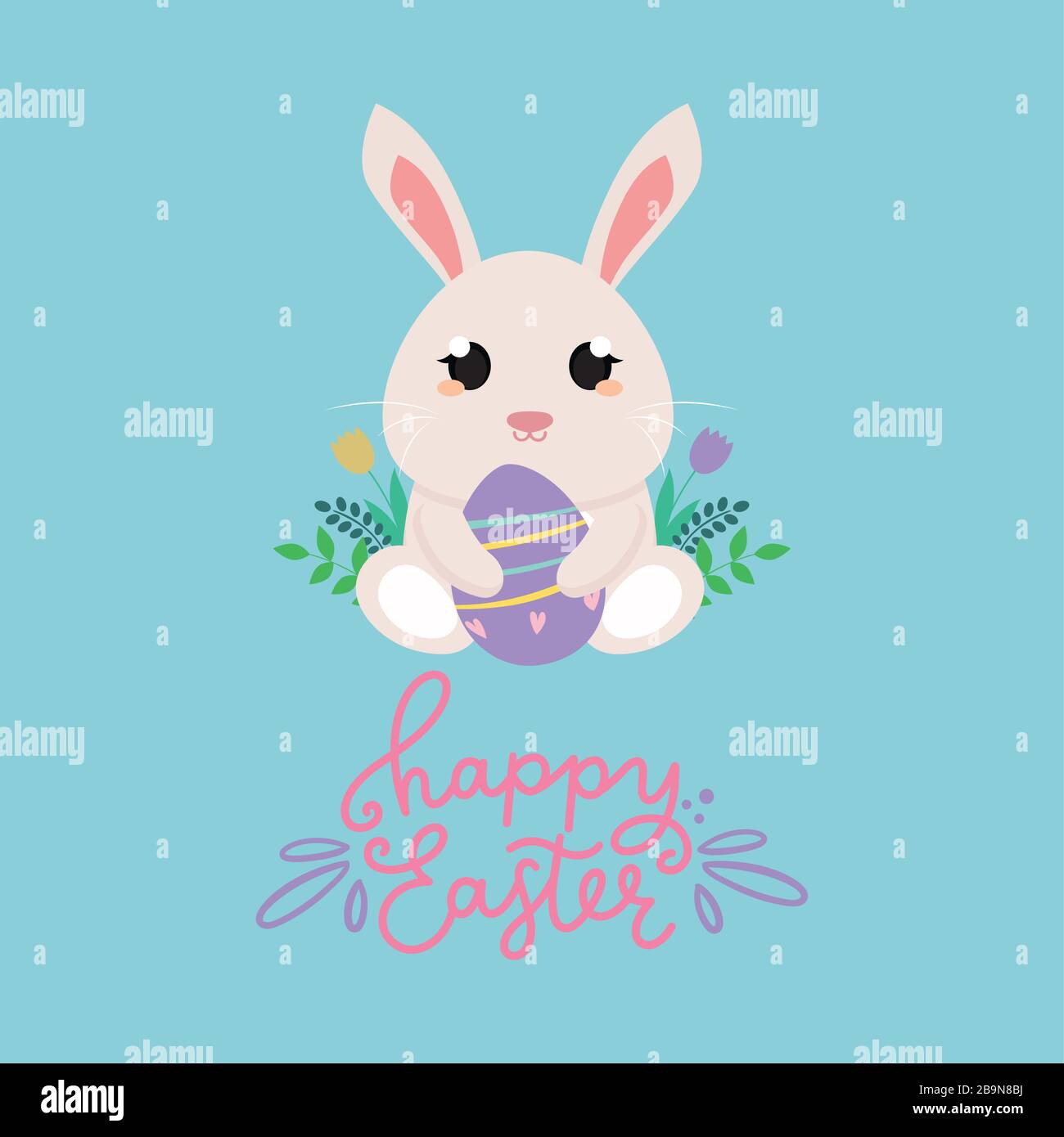 Easter bunny family with bunny girl Stock Vector Images - Alamy
