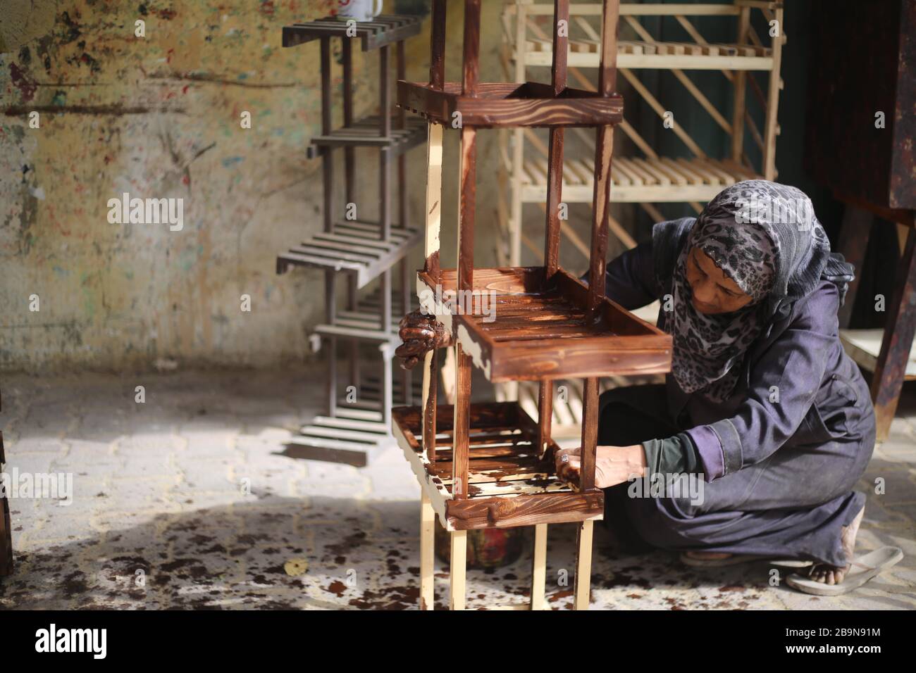 Nuseirat Refugee Camp, The Gaza Strip, Palestine. 24th Mar, 2020. A ...