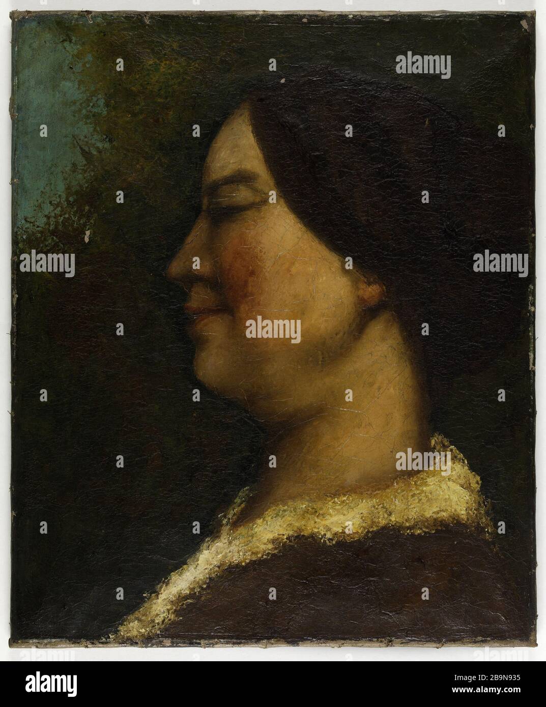 Portrait of woman Gustave Courbet (1819-1877). Portrait de femme. Huile ...