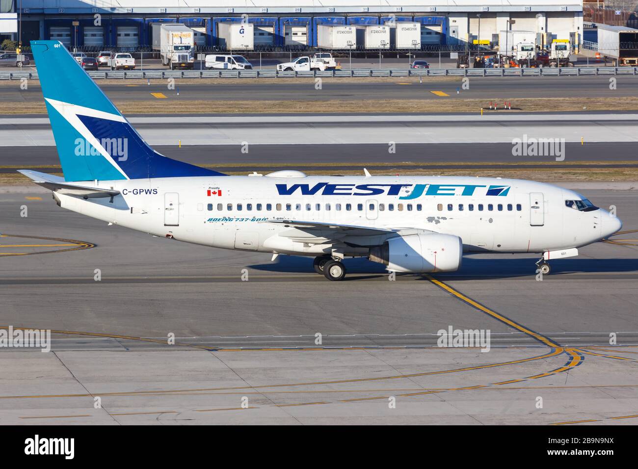 New York City, New York – March 1, 2020: Westjet Boeing 737-600 ...