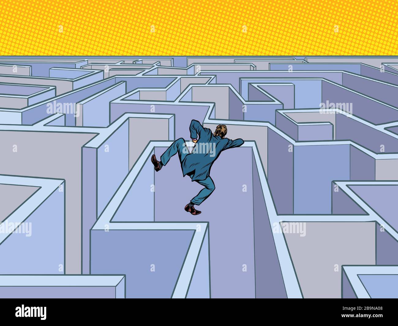 Cartoon maze puzzle hi-res stock photography and images - Alamy