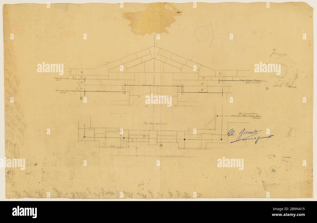 Map chains of the rear façade Stock Photo - Alamy