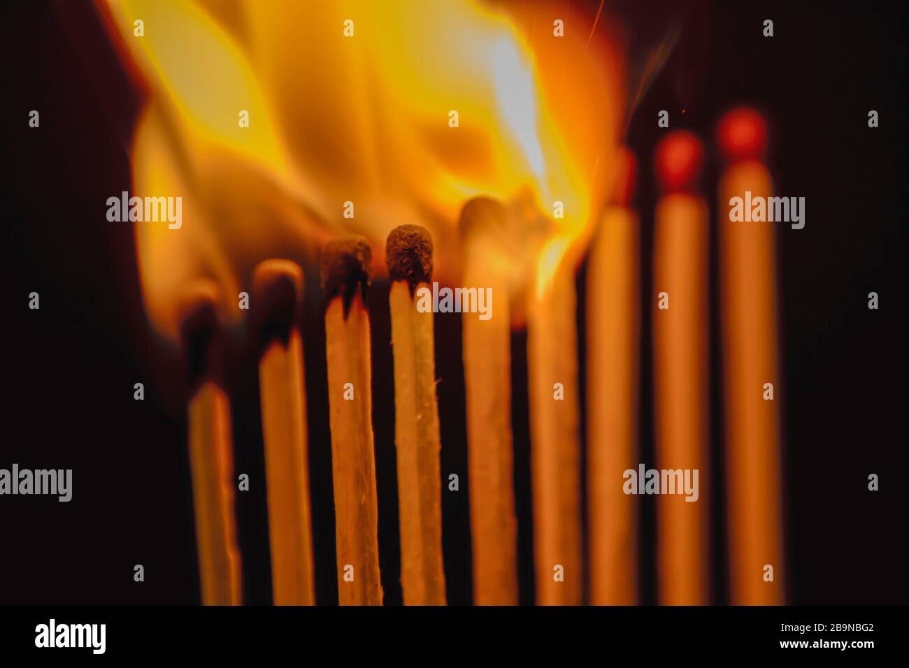 Burning matches in row hi-res stock photography and images - Alamy