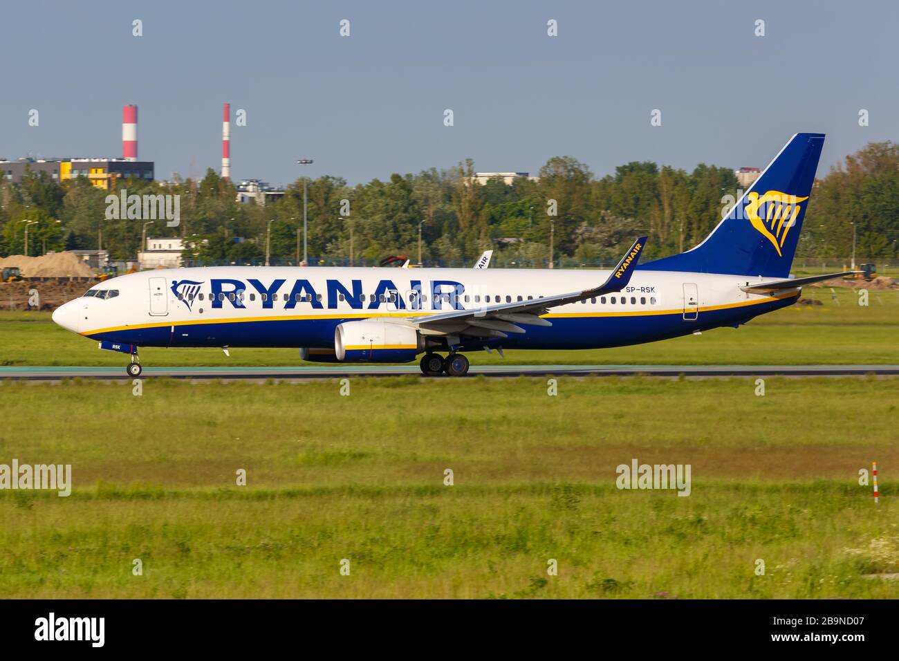 Warsaw, Poland – May 26, 2019: Ryanair Sun Boeing 737-800 airplane at ...