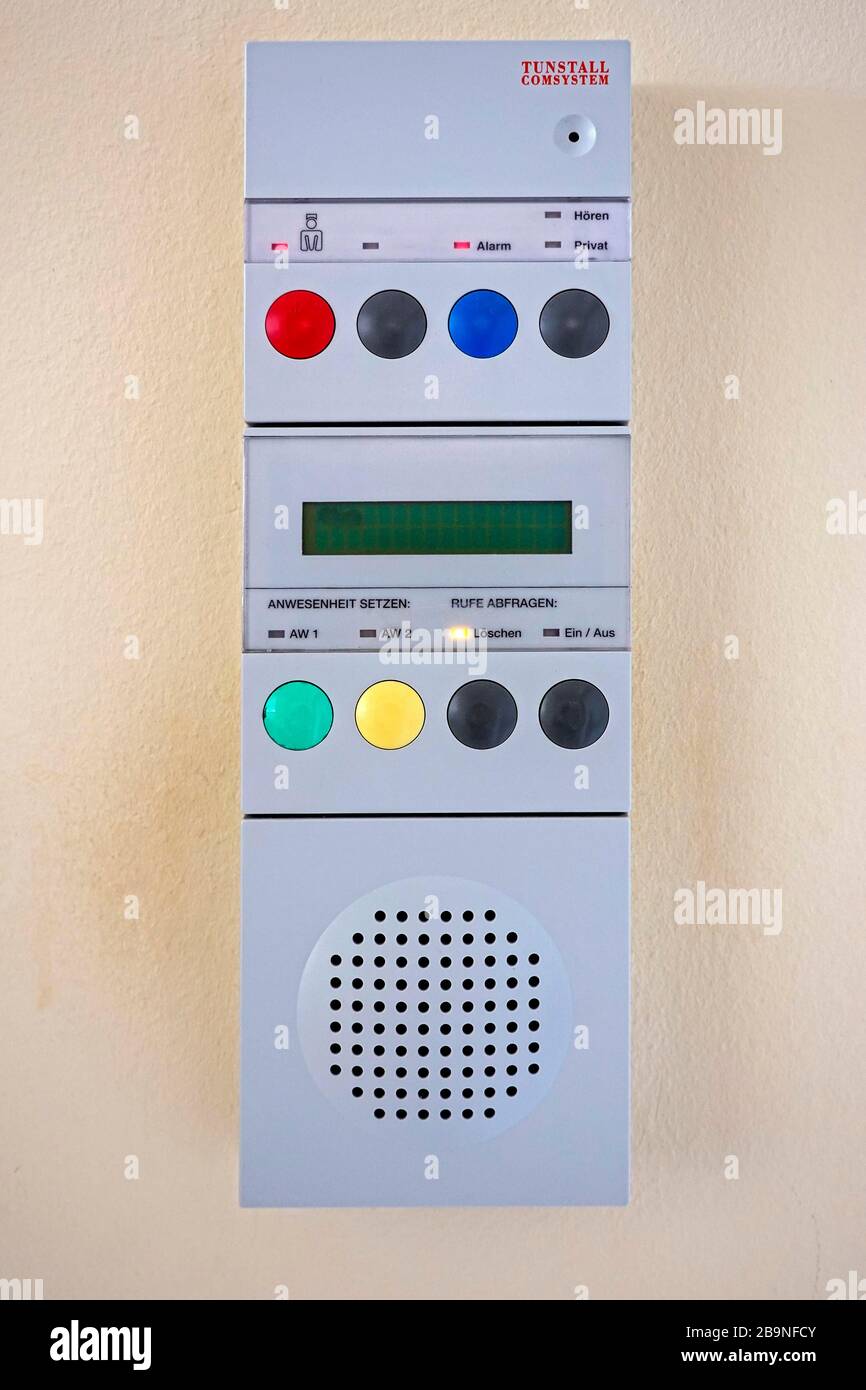 Intercom system with emergency call for nursing staff in hospital ...