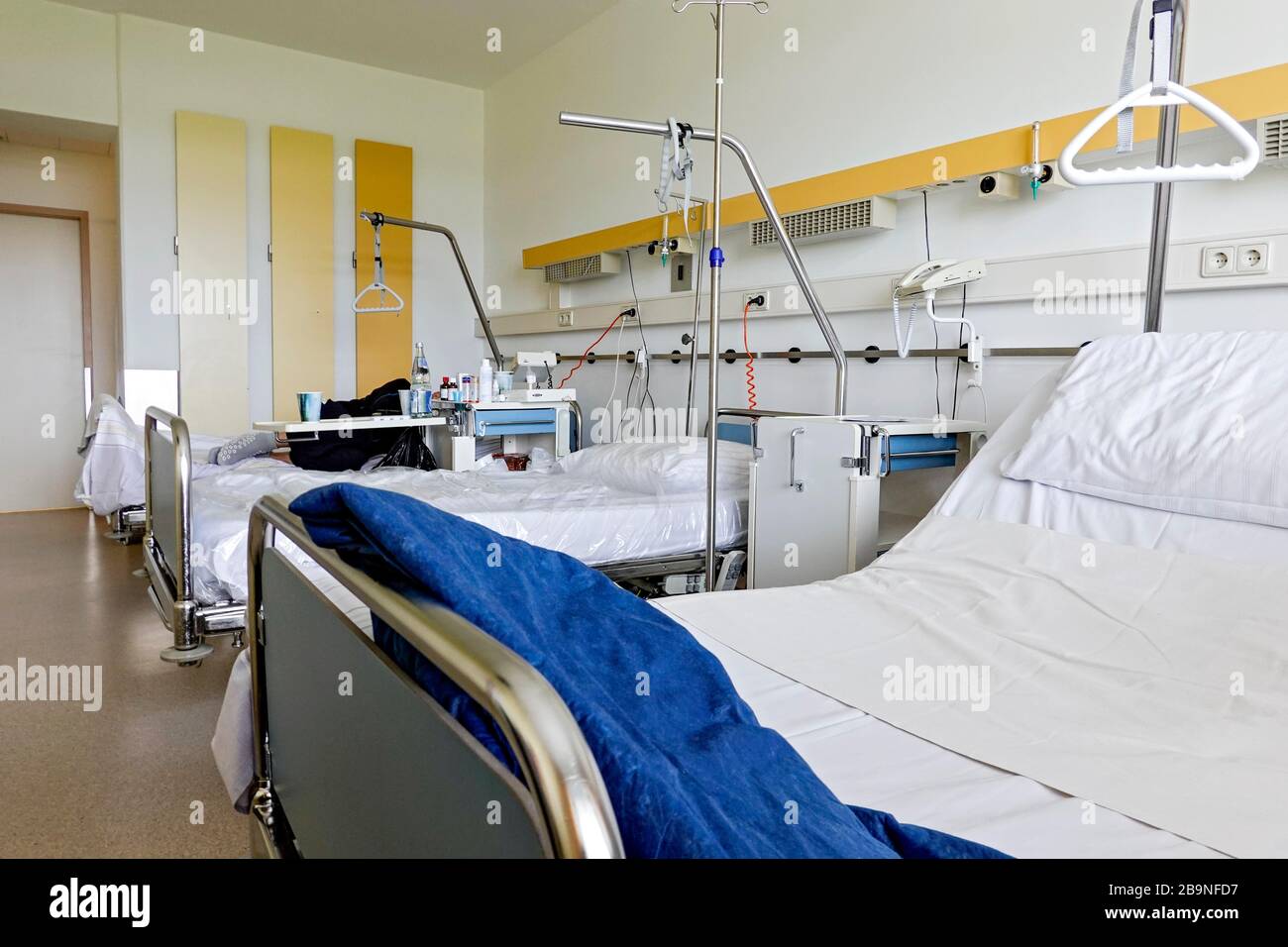 Beds in hospital room, hospital, Bavaria, Germany Stock Photo - Alamy