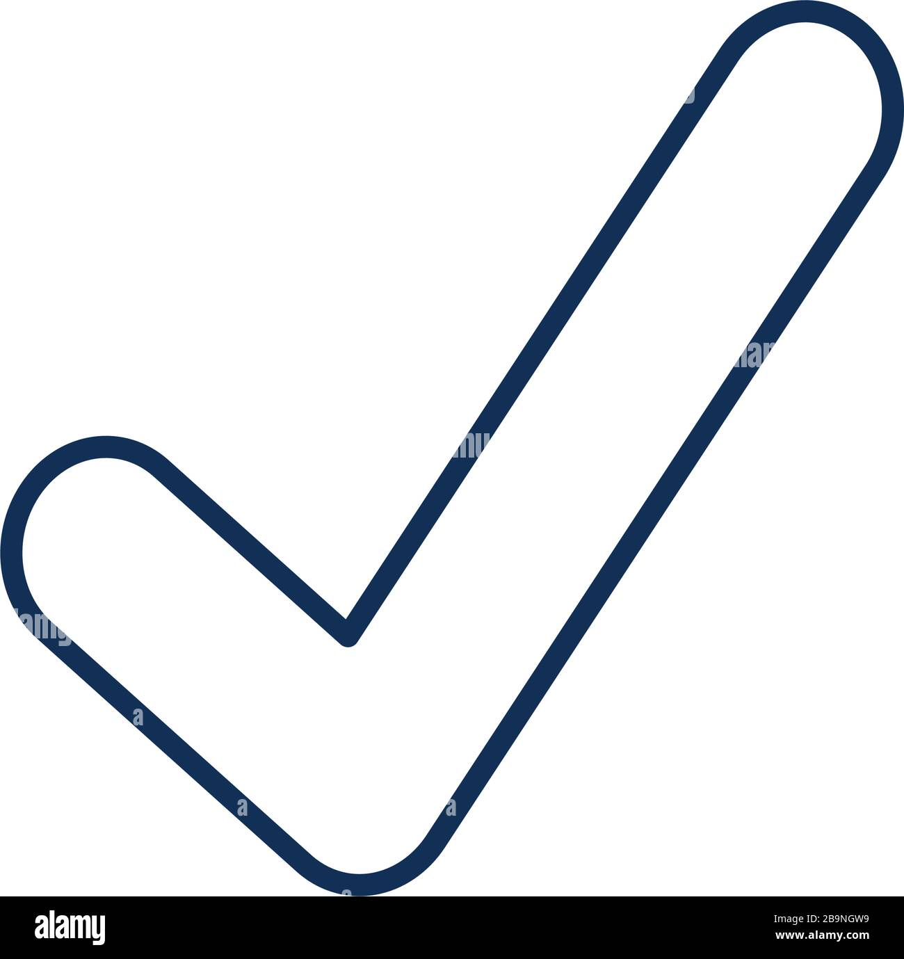 Check mark line style icon design, Ok tick choice correct approved ...