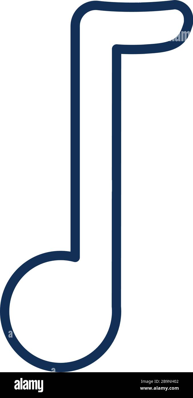 Note line style icon design, Music sound melody song musical art and ...