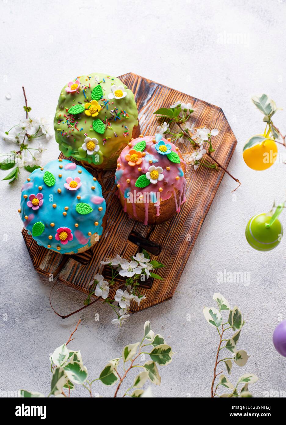 Traditional Easter cake with topping Stock Photo - Alamy