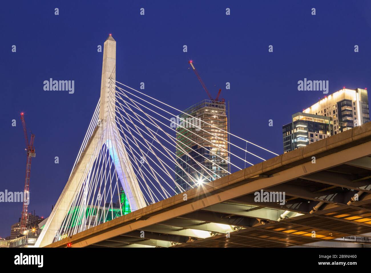 Leonard P. Zakim Bunker Hill Memorial Bridge, Boston, Massachusetts ...