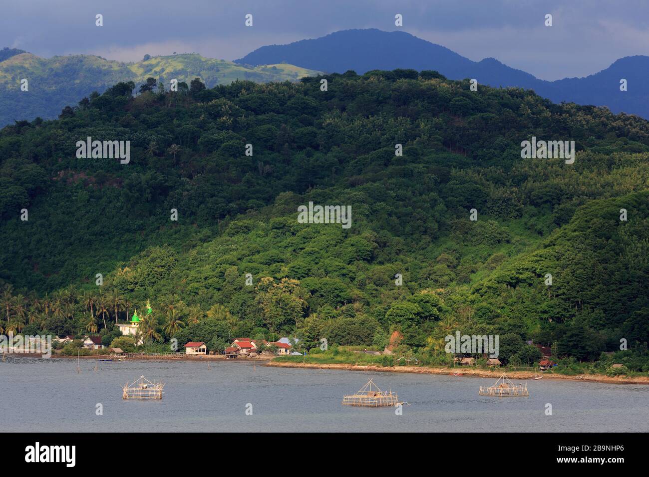 Coastline of Lembar Port, Lombok Island, West Nusa Tenggara Province ...