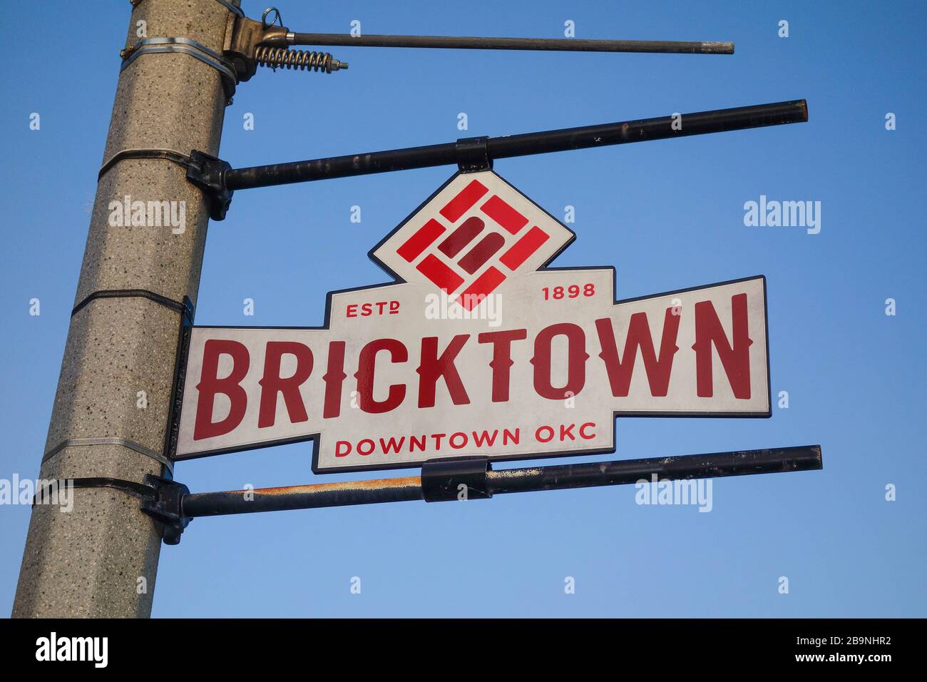 Bricktown sign in downtown Oklahoma City Stock Photo - Alamy