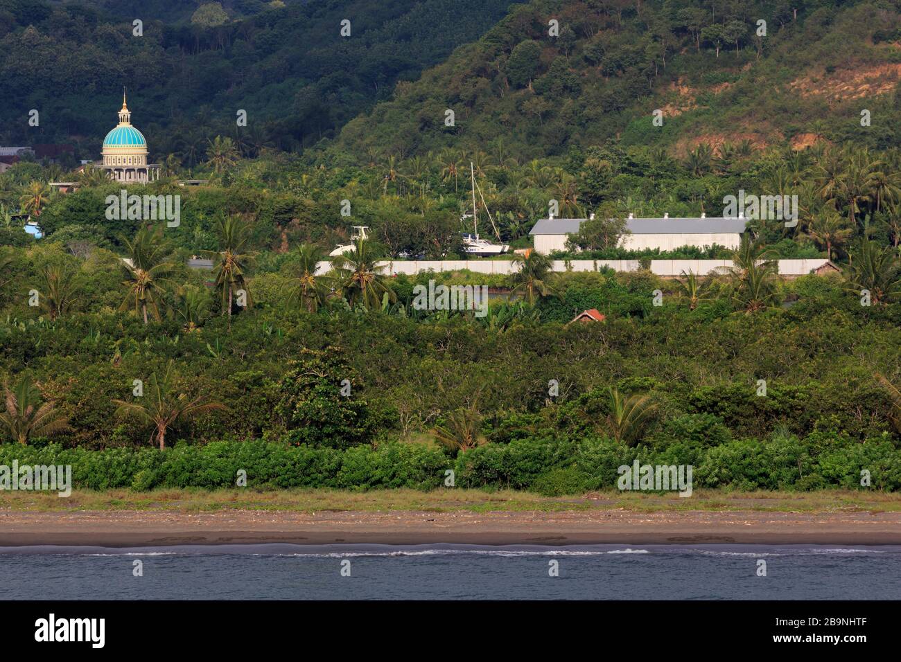 Coastline of Lembar Port, Lombok Island, West Nusa Tenggara Province ...