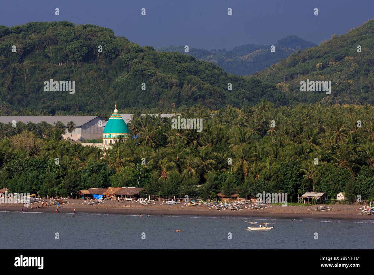 Coastline of Lembar Port, Lombok Island, West Nusa Tenggara Province ...