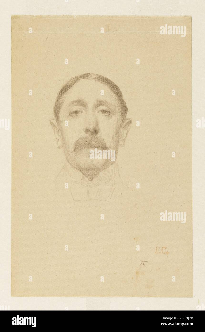 human head Fernand Cormon (1845-1924). Tête d'homme. Crayon graphite ...