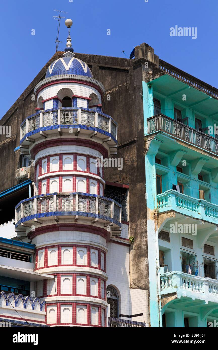 Bengali Sunni Jamae Mosque,Yangon (Rangoon),Myanmar (Burma),Asia Stock ...