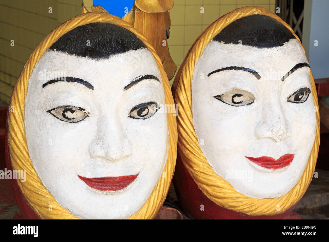 Masks in Sule Pagoda,Yangon (Rangoon),Myanmar (Burma),Asia Stock Photo ...