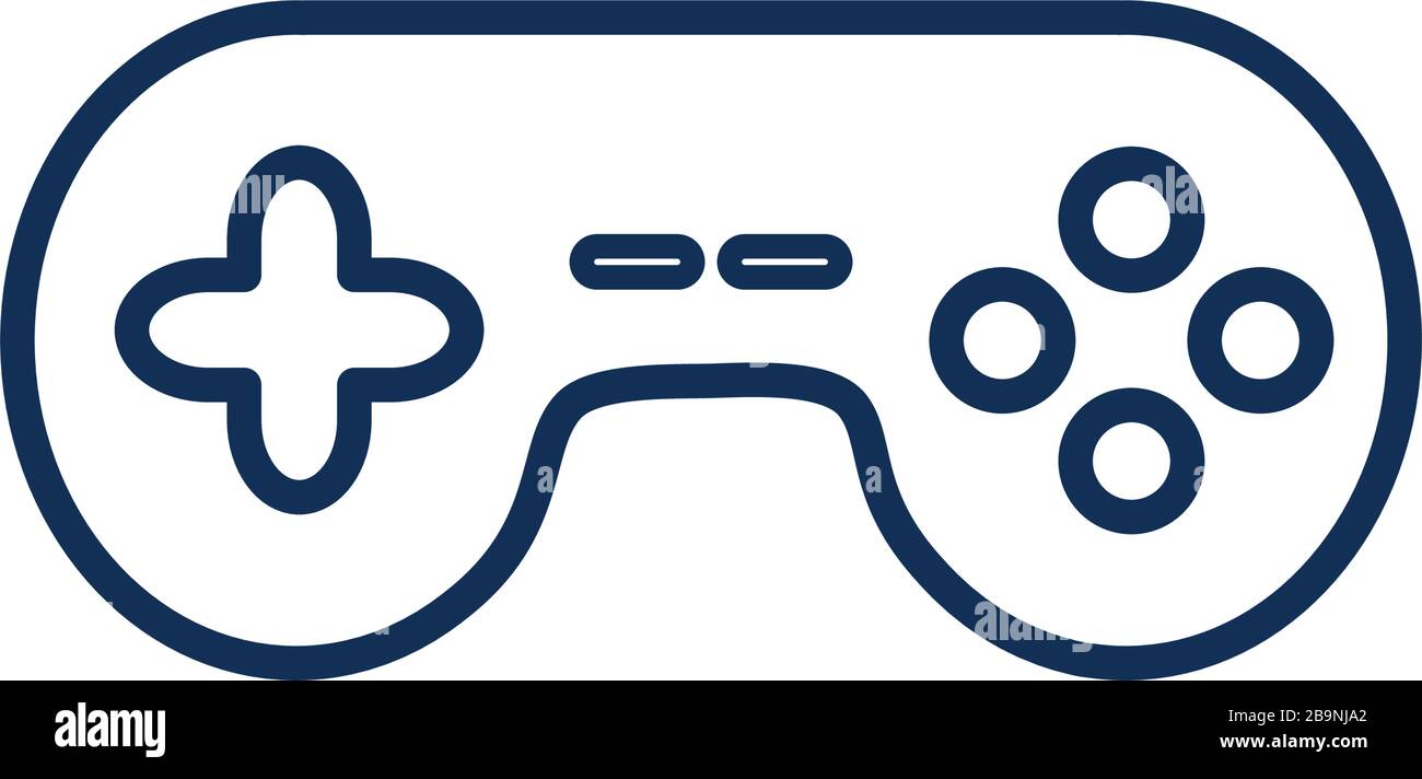 control line style icon design, videogame play leisure gaming ...