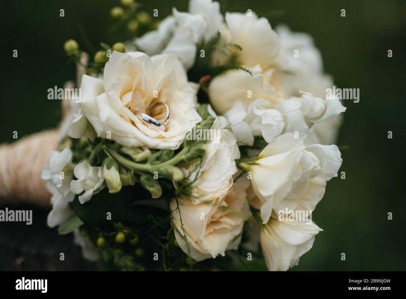 Beautiful bridal bouquet of flowers for the bride Stock Photo - Alamy