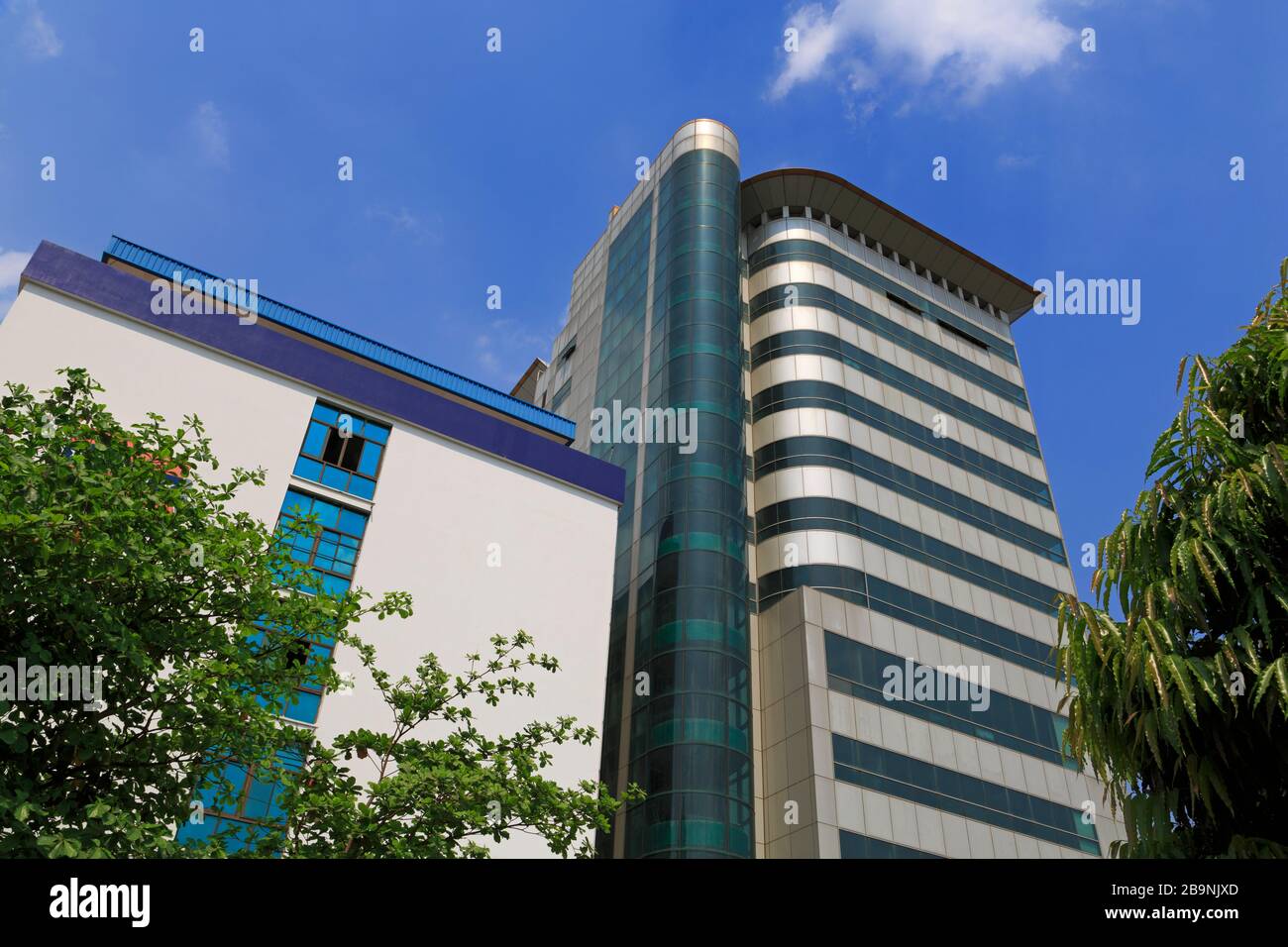 Office tower on Merchant Street,Yangon (Rangoon),Myanmar (Burma),Asia ...