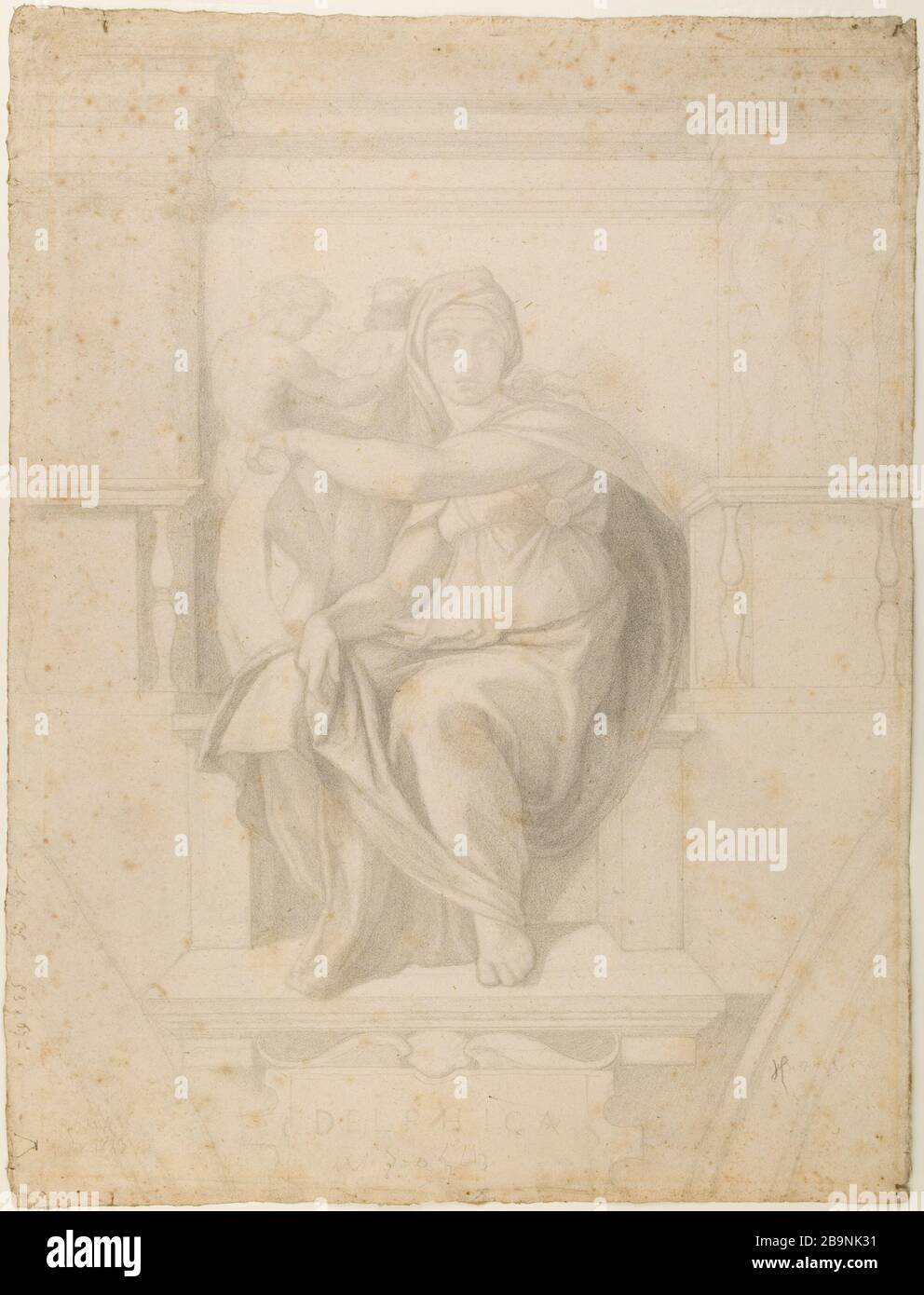 Delphic sibyl by by michelangelo hi-res stock photography and images ...