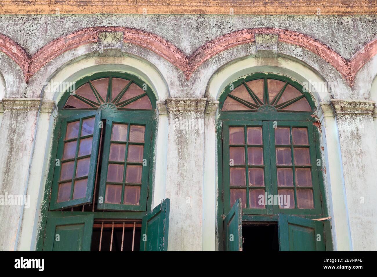 Colonial architecture in Yangon (Rangoon),Myanmar (Burma),Asia Stock ...