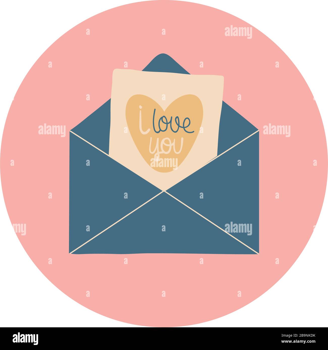 Love card with heart flat block style icon design of Passion romantic ...