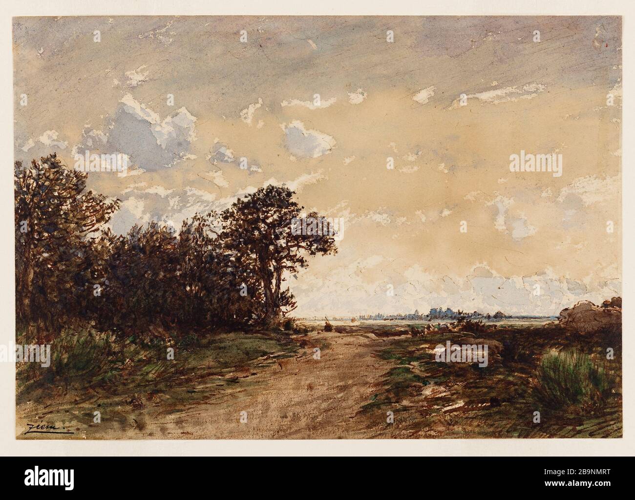 Fontainebleau forest around Barbizon Félix Ziem (1821-1911). "La forêt ...