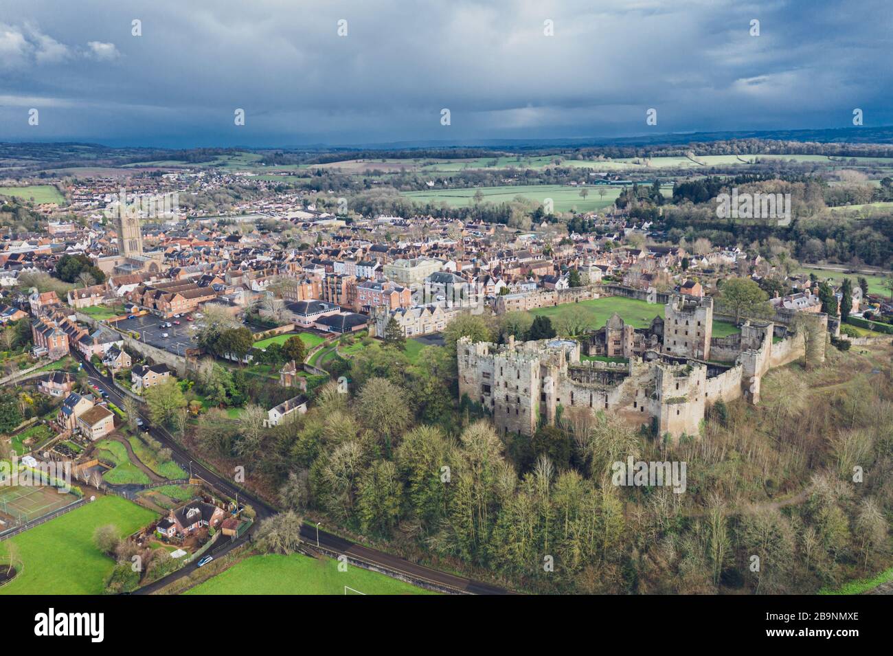 Aerial view of ludlow hi-res stock photography and images - Alamy