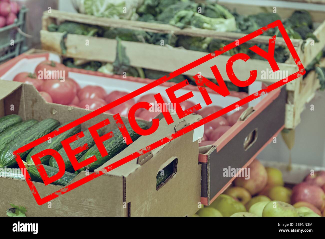 Abstract image of a deficiency of products. Close up Stock Photo - Alamy