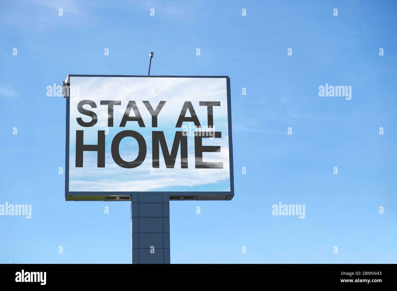 Stay at home warning sign hi-res stock photography and images - Alamy