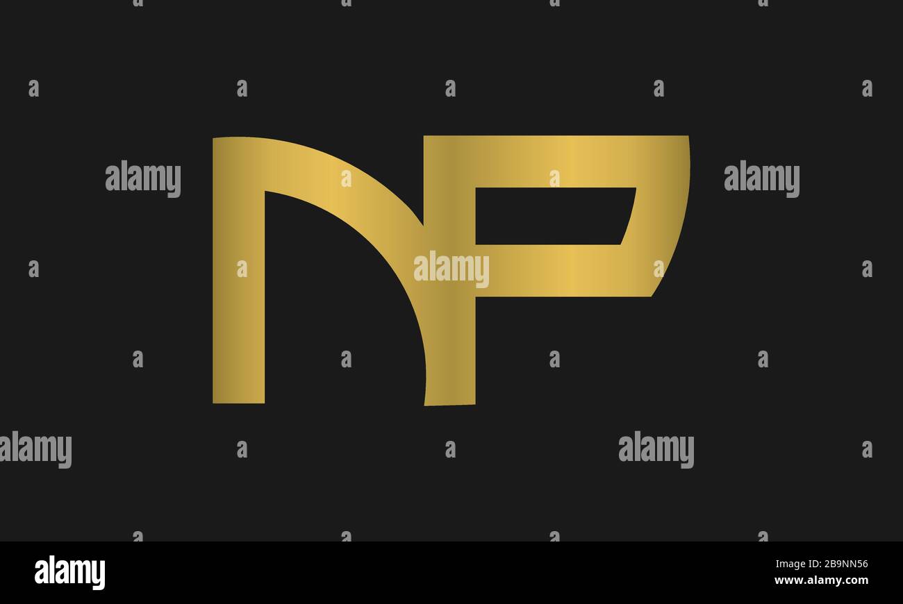 PN, NP Letter Logo Design with Creative Modern Trendy Typography and ...