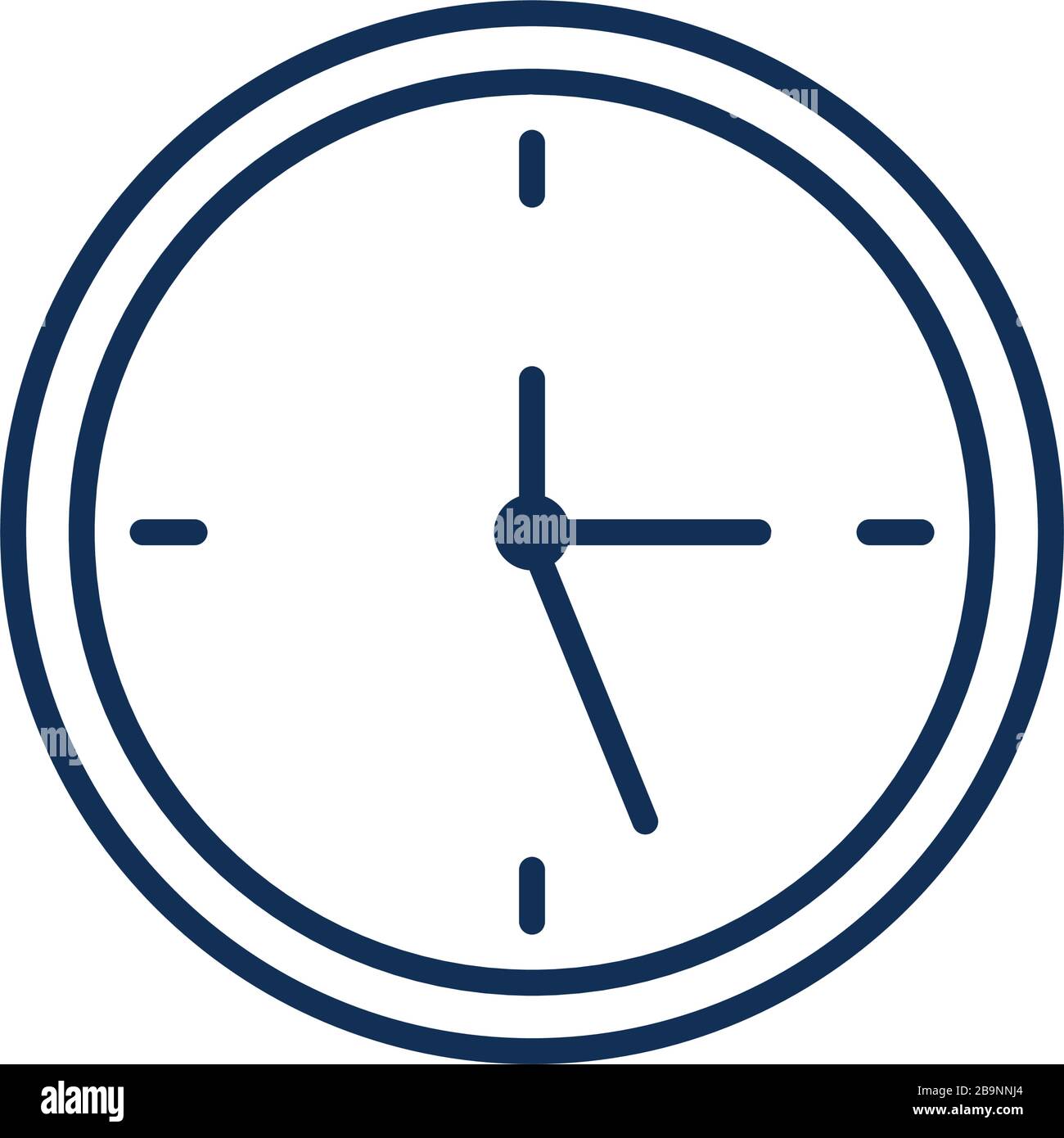 Clock line style icon design, Time tool watch second deadline measure ...