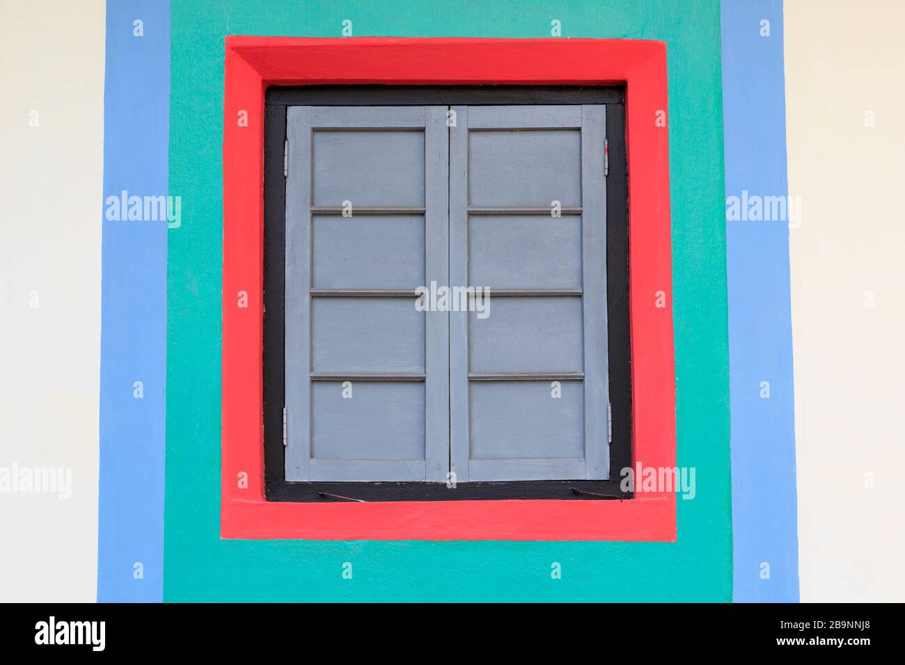 Window shutter in People's Park,Yangon (Rangoon),Myanmar (Burma),Asia ...