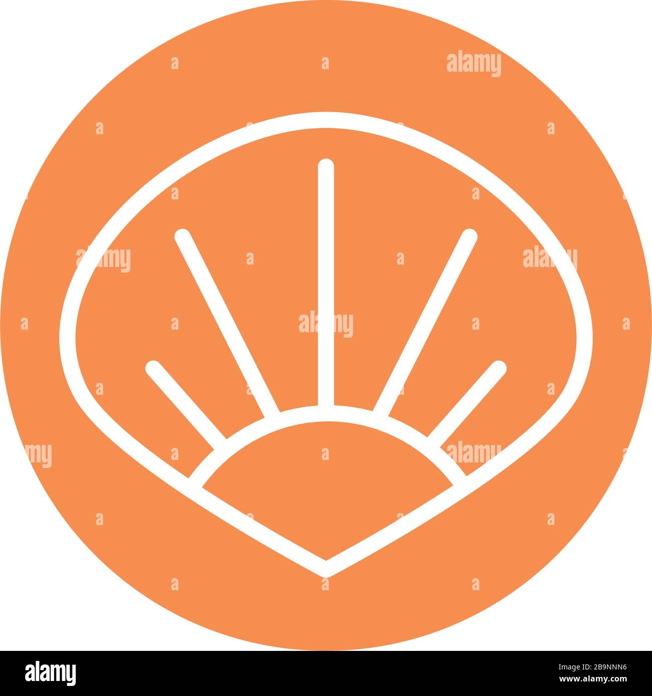 shell line block style icon design Sea life ecosystem fauna ocean ...