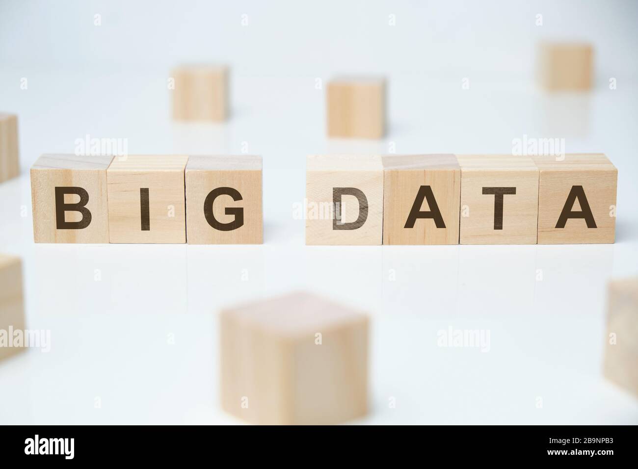 Wooden blocks on a white background with the inscription - big data ...