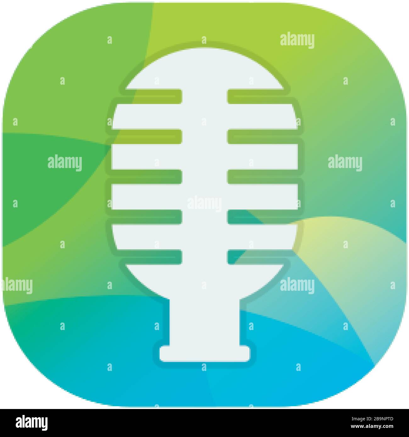 Microphone block flat style icon design, Music sound melody song ...