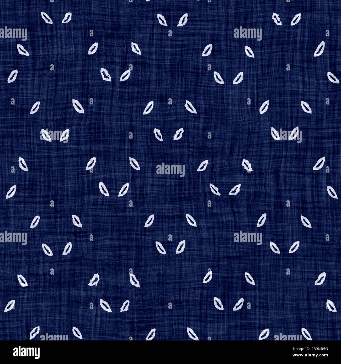Indigo blue batik dyed flower texture background. Seamless japanese ...
