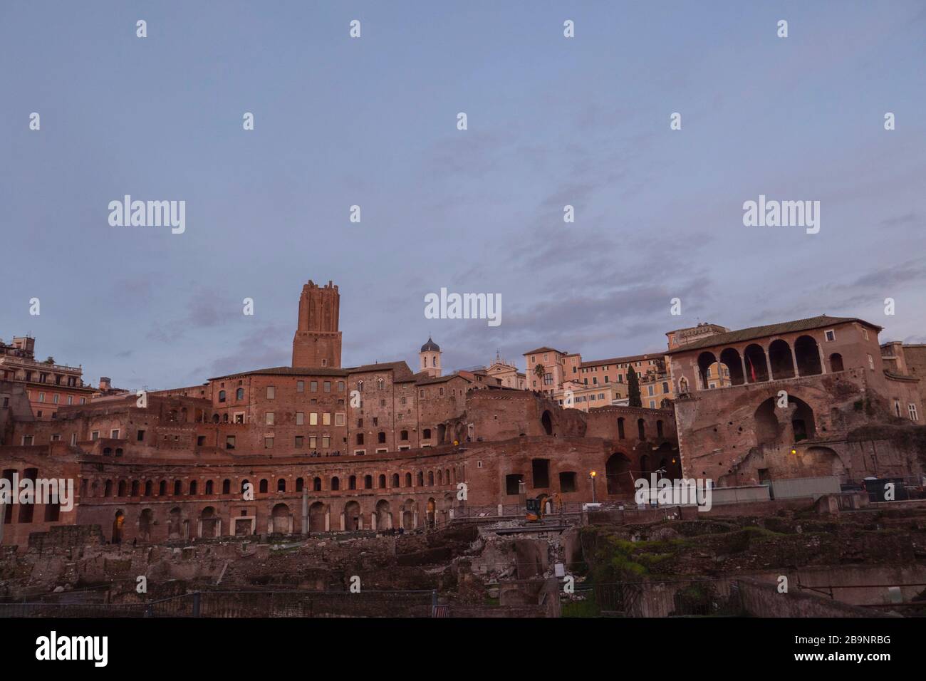 view of ancient Rome, Imperial Fora Stock Photo - Alamy