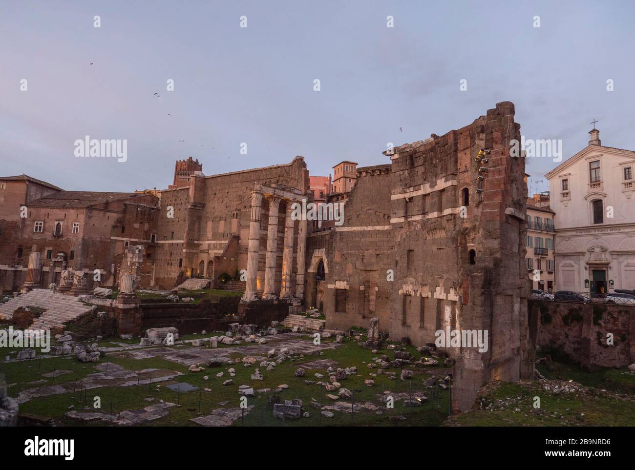 view of ancient Rome, Imperial Fora Stock Photo - Alamy