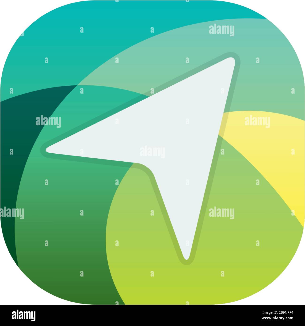 Cursor arrow block flat style icon design, Web pointer mouse click ...