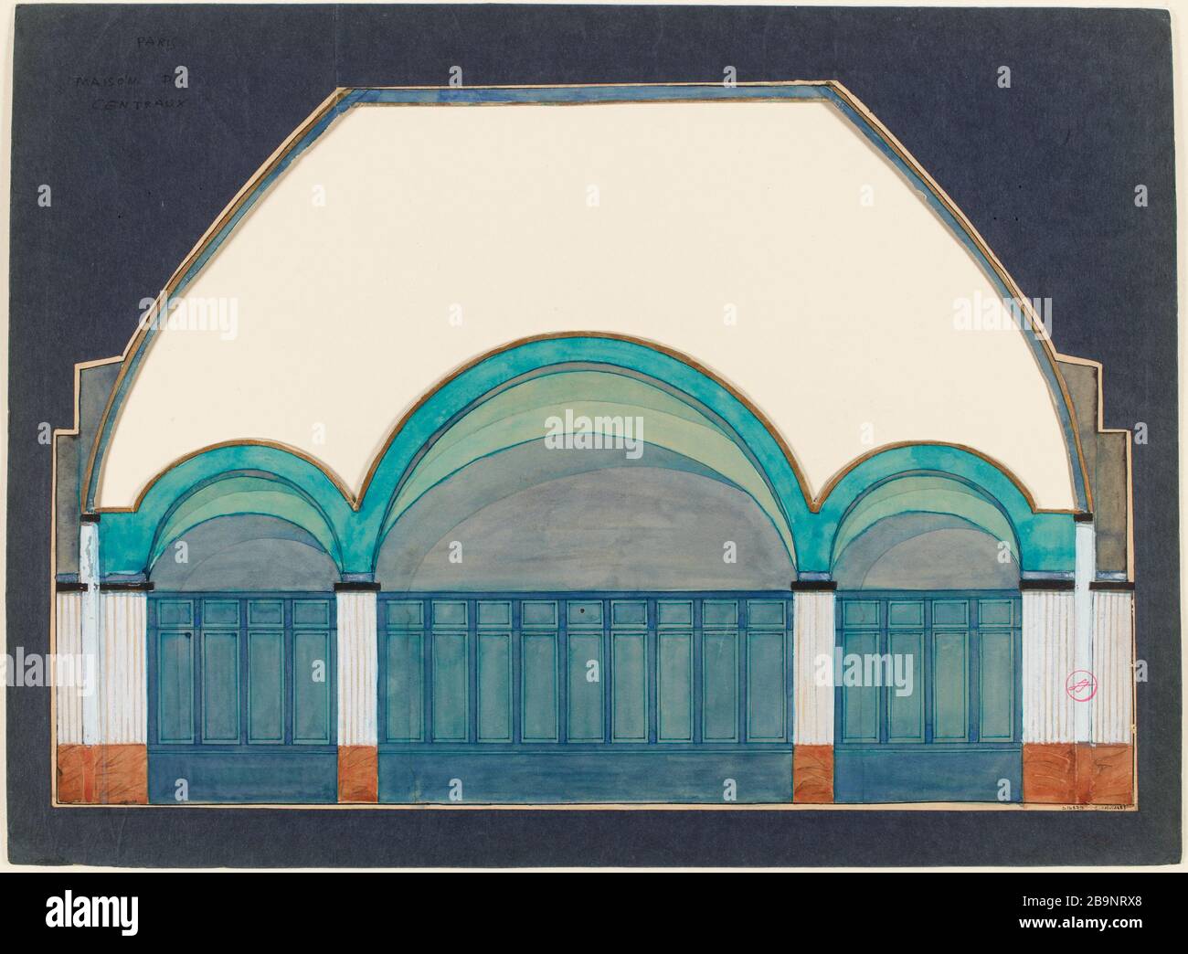 Agency Architecture Wood Auberville. Template arches of the hall of the ...