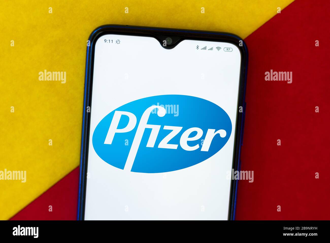 Photo illustration pfizer logo hi-res stock photography and images - Alamy
