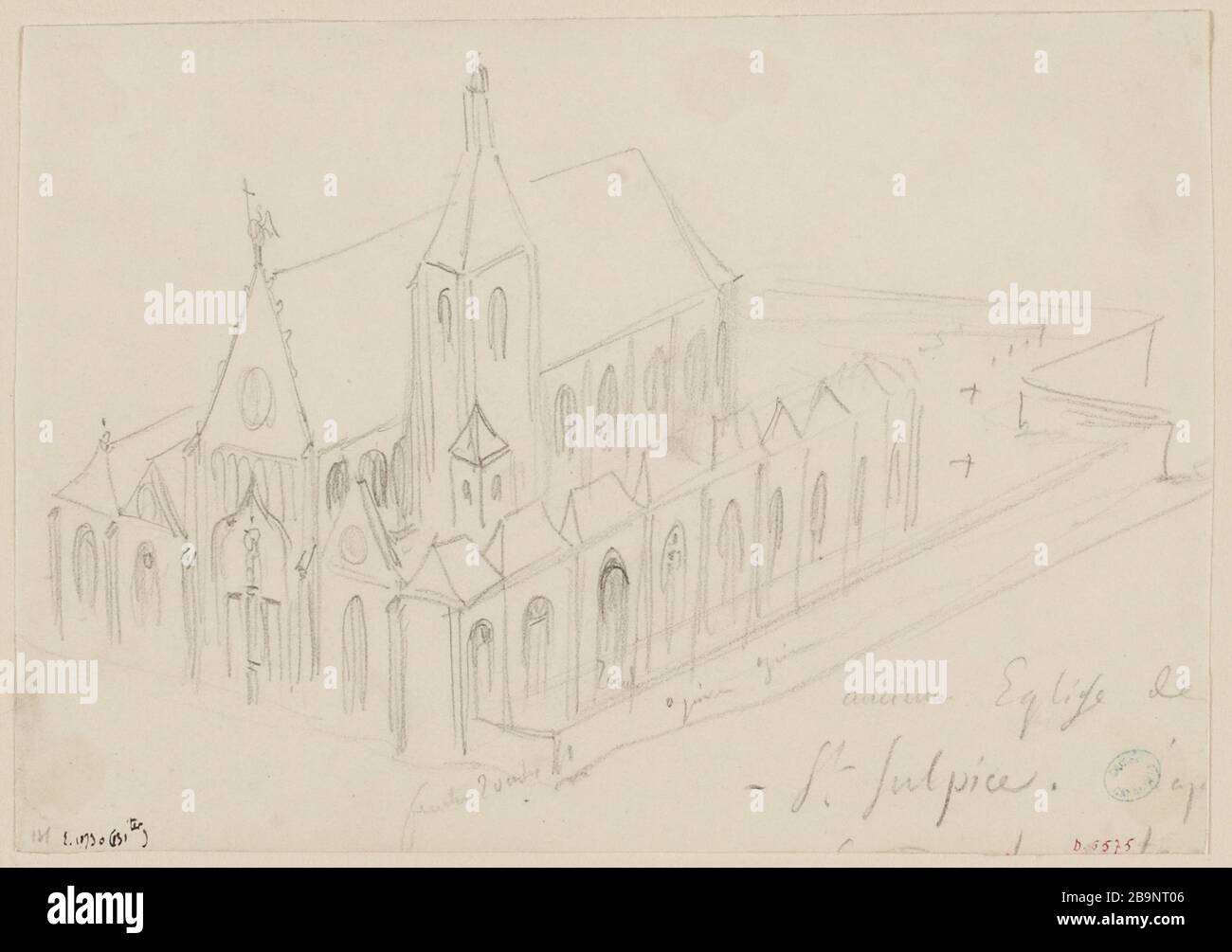 The ancient church of Saint-Sulpice Stock Photo - Alamy