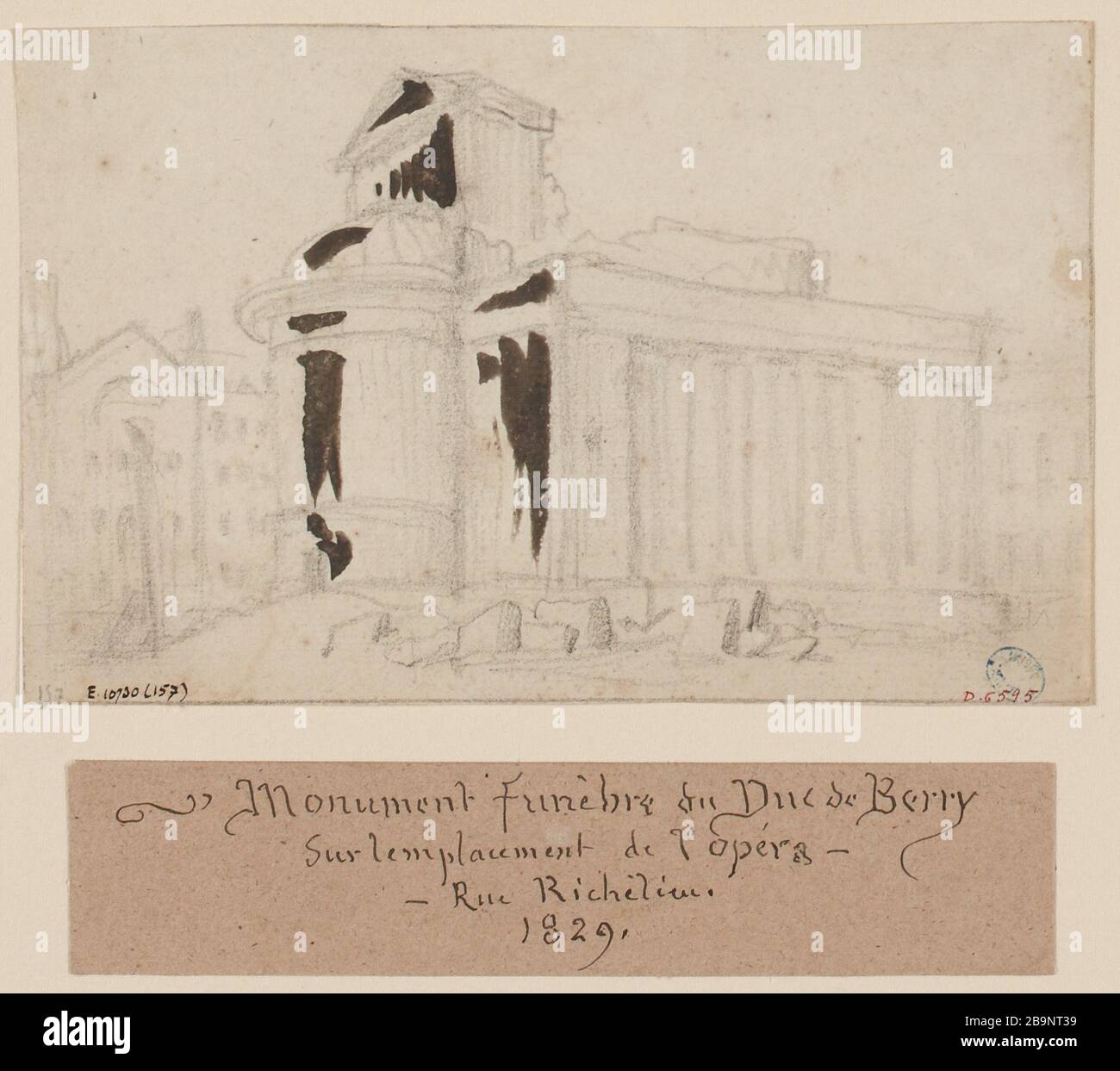 Chapel in memory of the Duke of Berry, rue de Richelieu in 1829 Stock ...