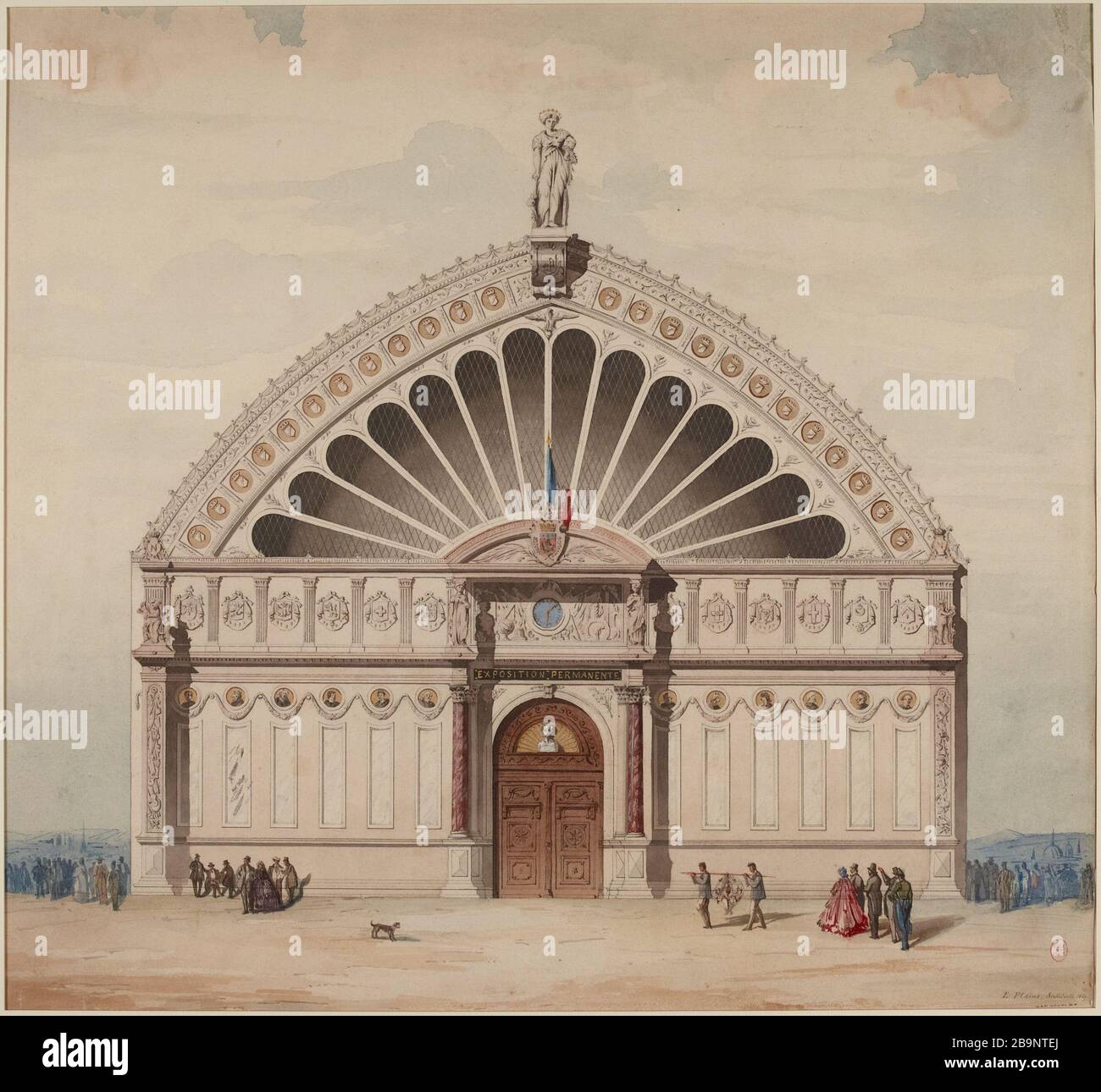 Project for the main facade of a permanent exhibition Stock Photo - Alamy