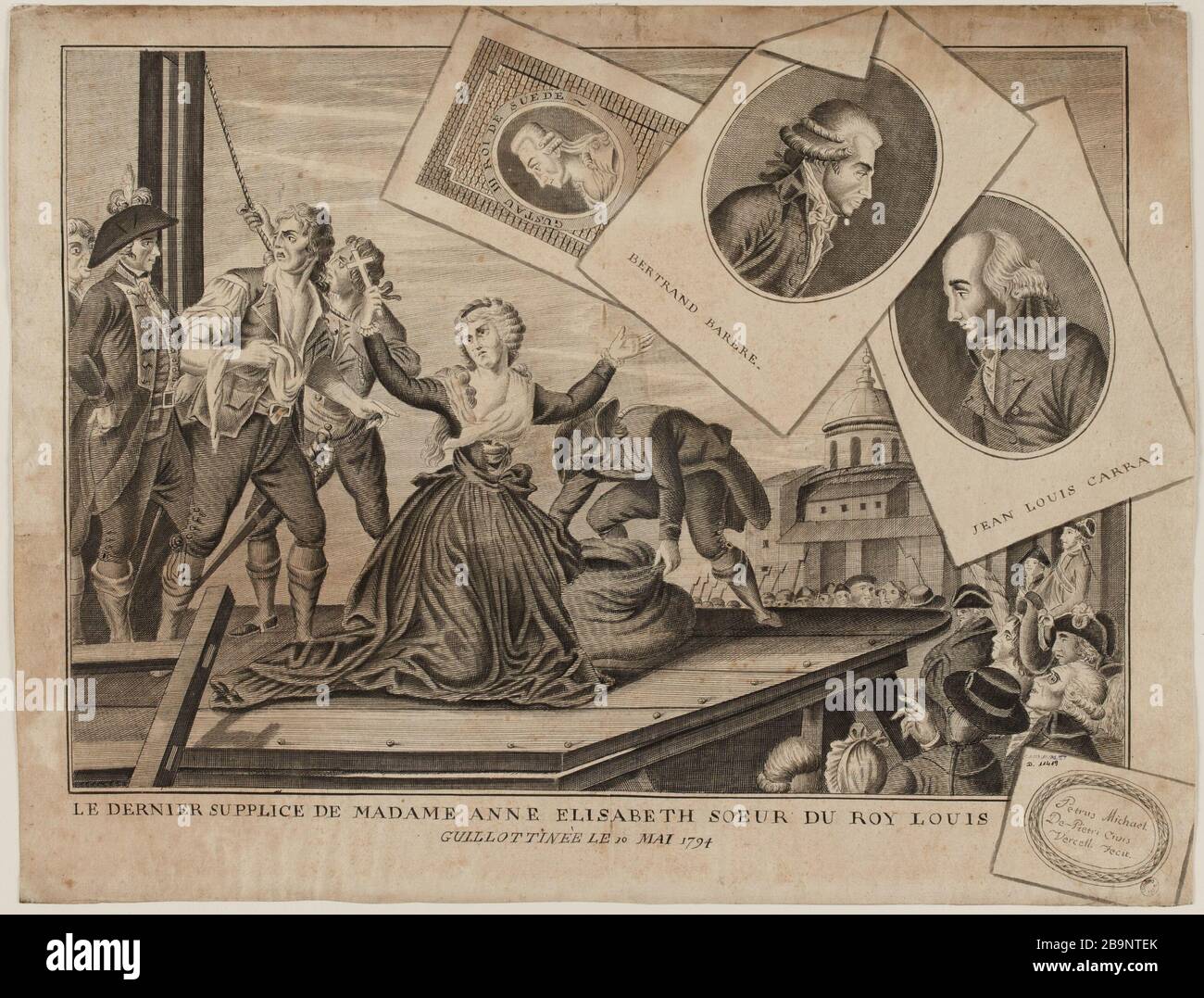 The last execution of Anne Elisabeth sister of King Louis, guillotined ...
