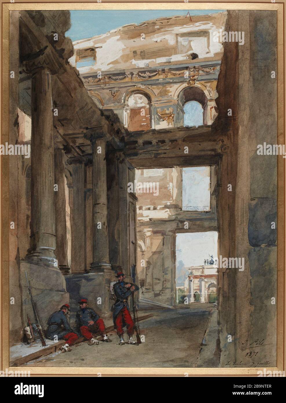 Ruins of the Tuileries, July 7, 1871 Stock Photo - Alamy