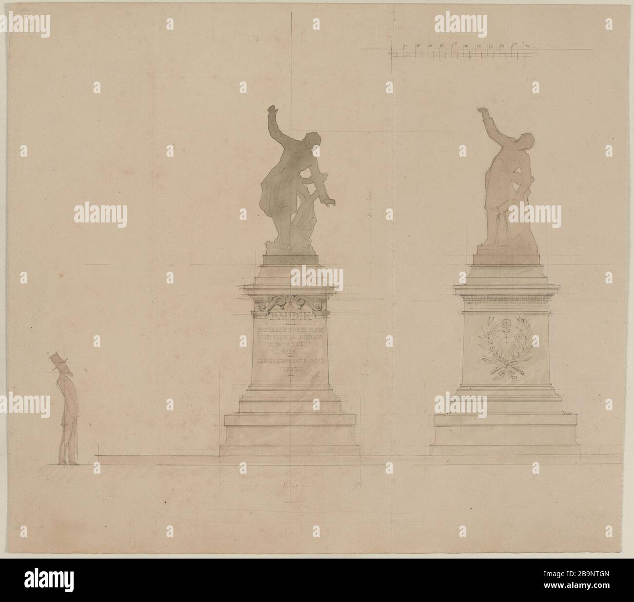 Draft monument to Pierre Baudin Stock Photo - Alamy